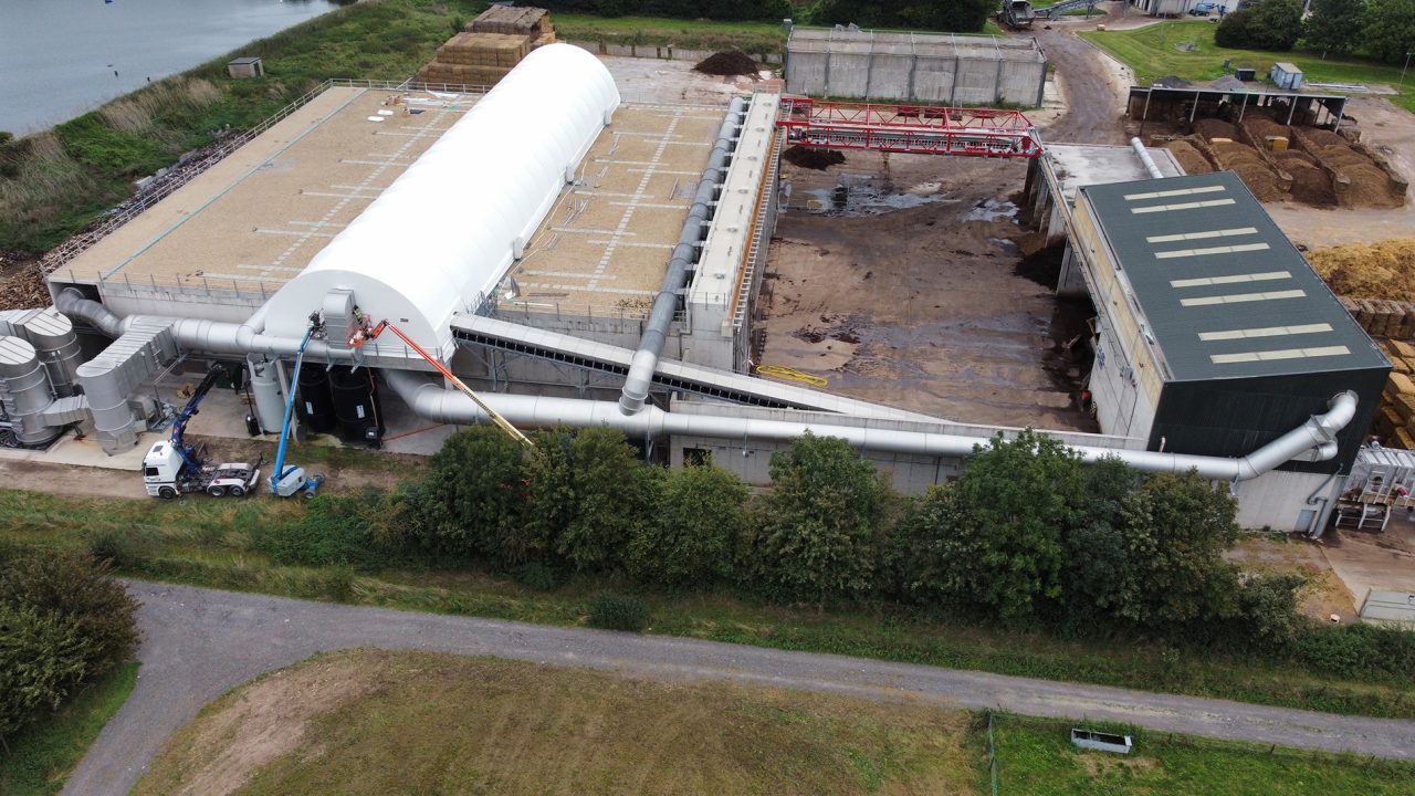 Conveyor Cover Building - Commercial composting and mushroom growing ...